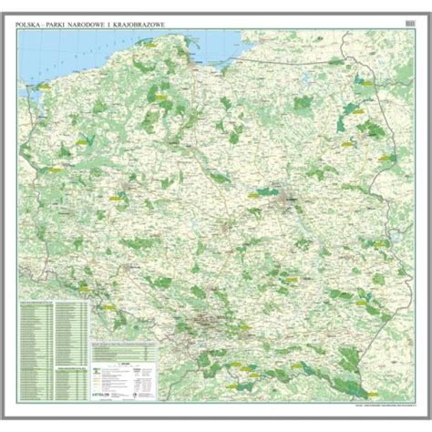 POLSKA MAPA PARKÓW NARODOWYCH MAGNETYCZNA ARTGLOB