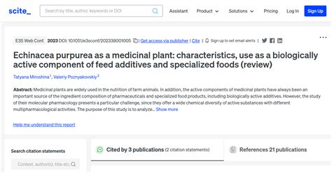 Echinacea Purpurea As A Medicinal Plant Characteristics Use As A Biologically Active Component