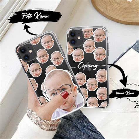 Jual Softcase Custom Face Case Transparan Bisa Pakai Foto Dan Nama Kamu