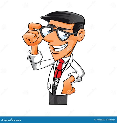 Young Doctor With Glasses Stock Vector Illustration Of Heart 70023293