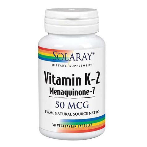Solaray Vitamin K2 Menaquinone 750 Mcg30 Caps Pack Of 1 Fruugo Uk