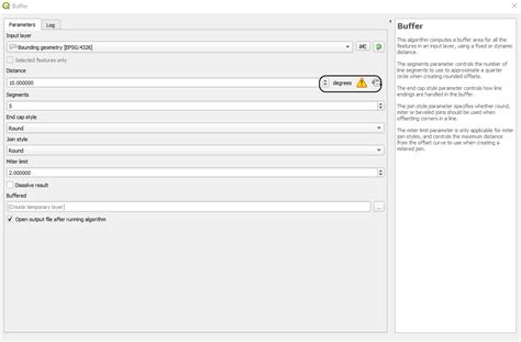 Qgis 310 Buffer Around Polygon In Kilometer Units Geographic