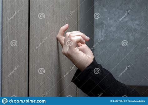 Knock On The Village Door The Young Man Knocks On The Door A Man S
