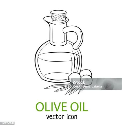 올리브 오일 벡터 아이콘은 흰색 배경에 분리되어 있습니다 라인 아트 스타일의 음식 디자인 선형 아트 흑백 그림 올리브가 있는 유리병에 담긴 유기농 식물성 기름 윤곽선 스케치