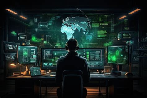Premium Ai Image Cybersecurity Analyst