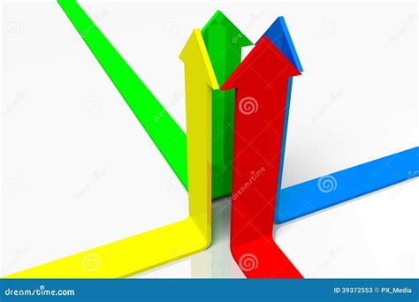 Direction Growth Arrow Sign Design Entertainment Colors Fast Motion Target Stock