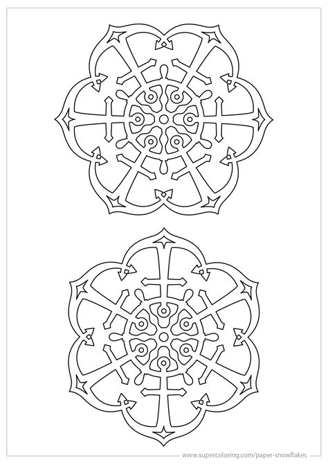 2 шаблона снежинок Поделки из бумаги для детей