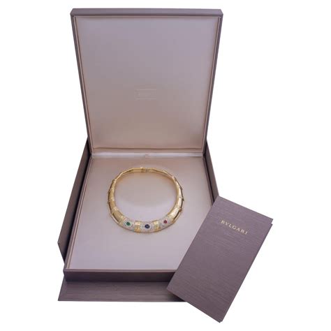 Bvlgari 18k Yellow Gold Cabochon Emerald Diamond Pearl And Amethyst