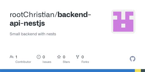 Github Rootchristianbackend Api Nestjs Small Backend With Nests