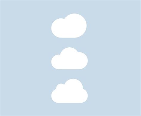 css clouds set of 3 clouds designed with css3