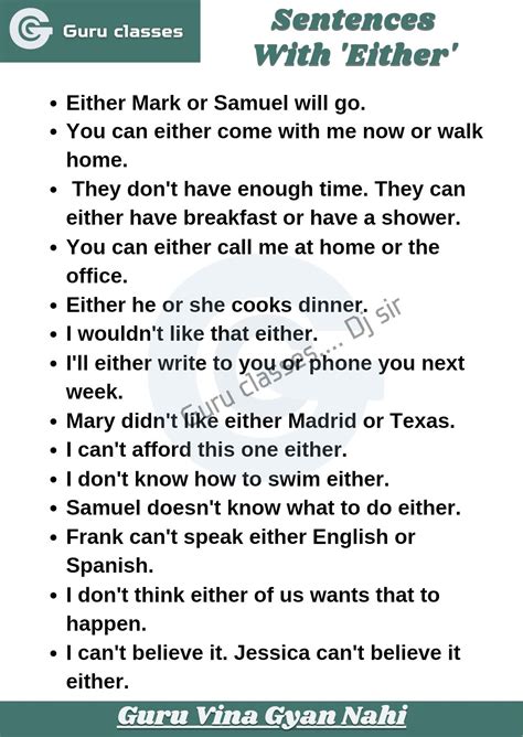 Negative Sentences Examples In English Artofit