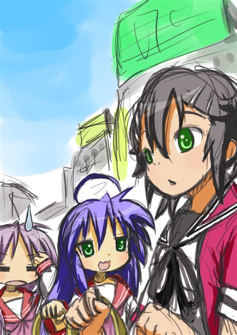 Hiiragi Kagami Izumi Konata And Kamen Rider Decade Lucky Star And 2