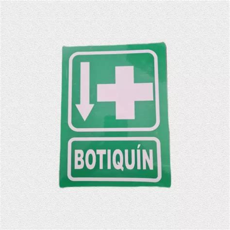 Señalamiento Botiquín Letrero 20x27cm Con Cinta Doble Cara Meses Sin