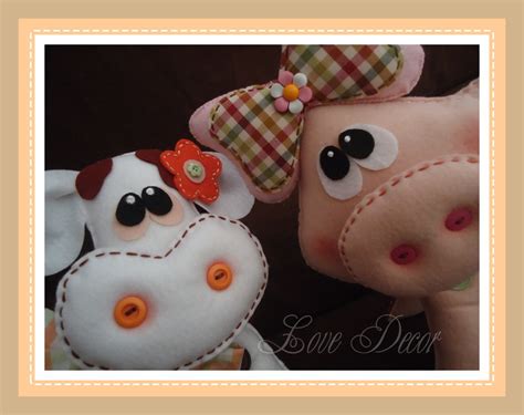 Love Decor Bichinhos Da Fazenda Em Feltro