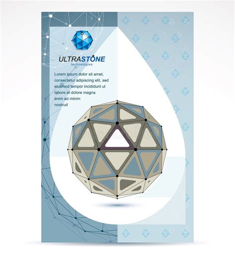 Web Technologies Company Booklet Cover Design 3d Origami Abstract