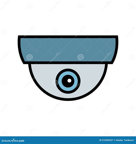 Dome Camera Icon Cctv Security Ceiling Video Camera Surveillance
