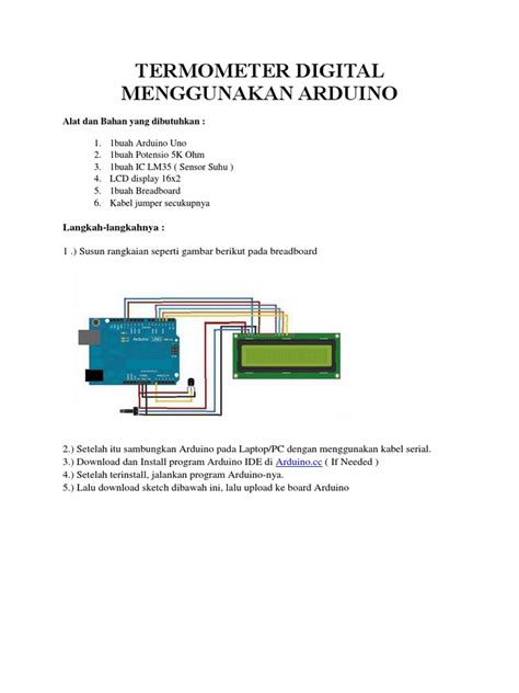 Termometer Digital Menggunakan Arduino Pdf