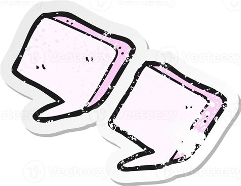 Pegatina Retro Angustiada De Una Caricatura De Comillas 45205961 PNG