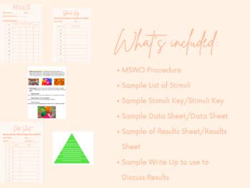 Multiple Stimulus Without Replacement Mswo Complete Bundle By Aba For You