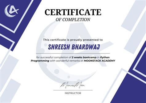 Shreesh Bhardwaj On Linkedin Pythonprogramming Bootcampgraduate Moonstackacademy
