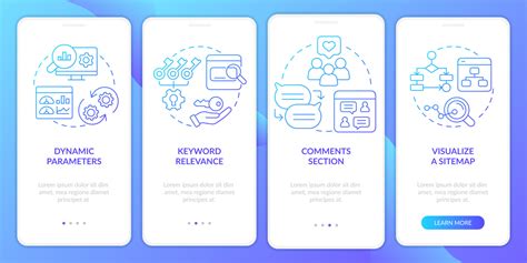 Advanced Search Engine Optimization Blue Gradient Onboarding Mobile App
