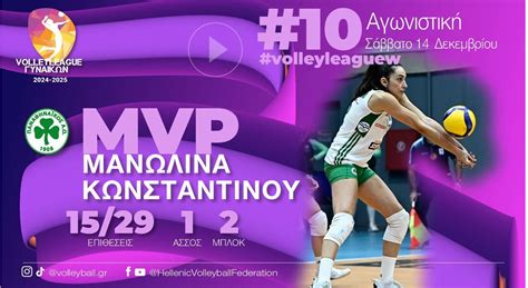 Mvp η Μανωλίνα Κωνσταντίνου ΠΑΟ ΠΑΝΤΟΥ Νέα And Ειδήσεις για τον Παναθηναϊκό