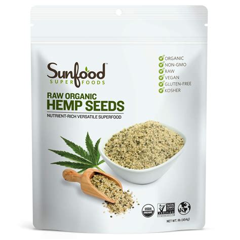 Buy Sunfood Superfoods Hemp 1lb Bag 16 Servings Based Protein