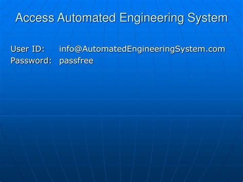 PPT Automated Engineering System AES PowerPoint Presentation Free Download ID 530112