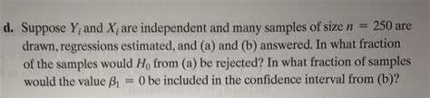 Solved Suppose Y X Satisfy The Least Squares Assumptions