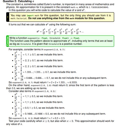 Solved Question 2 Calculating E The Constant E SolutionInn