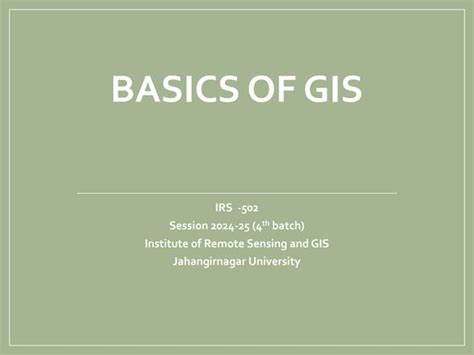 Unit Iii Gis Data Structures 1ppt