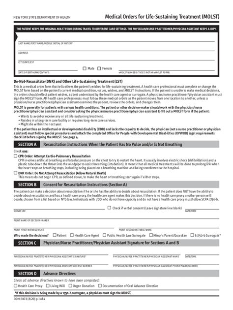 Molst Form Fill Out And Sign Online Dochub
