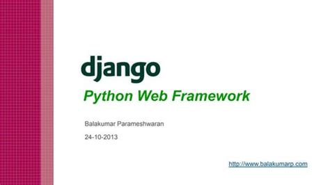 Django Framework And Application Structure Ppt