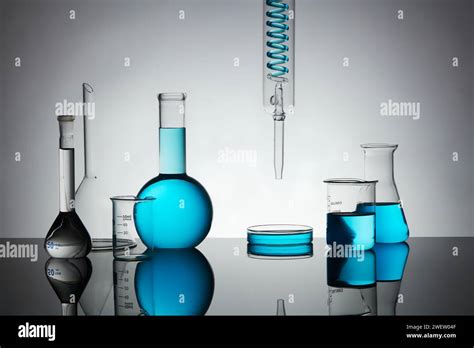 Minimal Art Background With Petri Dish Beaker Erlenmeyer Flask Boiling Flask And Lab Minimal Art Background With Petri Dish Beaker Erlenmeyer Flask Boiling Flask And Lab