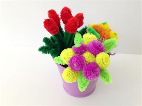 Букет цветов из синельной проволоки 79 фото