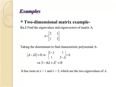 Eigenvalues And Eigenvectors Ppt Physics Science