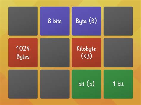 Units Of Storage Matching Pairs