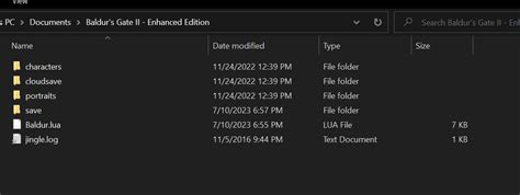 Missing Save Files Rbaldursgate