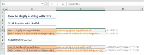 How To Slugify A String With Excel