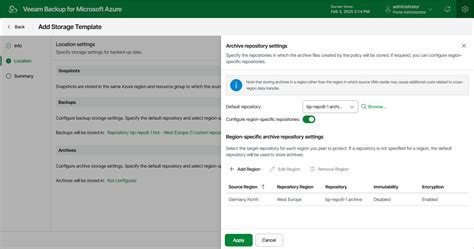 Step 3 Configure Location Settings Veeam Backup For Microsoft Azure Guide