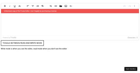 Froala Embedly Issue Forked Codesandbox