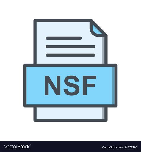 nsf file document icon royalty free vector image
