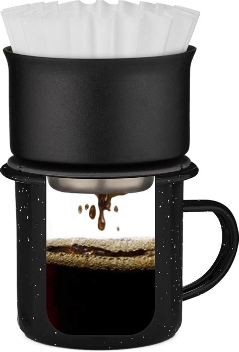 Amazon COLETTI Aspen Stainless Steel Pour Over Coffee Maker 12 Oz