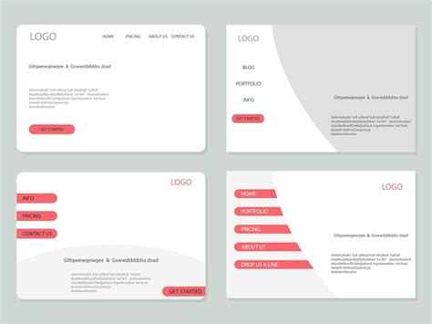 Premium Vector Layouts Landing Page Design Collection Web Interface