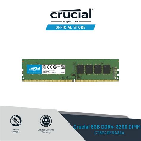 Crucial GB DDR MHz CL V Non ECC DIMM Desktop Memory CT G DFRA A Shopee Singapore