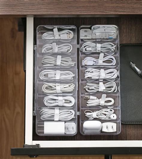 Органайзер для кабеля коробка для хранения прозрачный пластиковый контейнер для хранения
