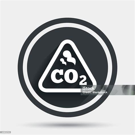 Co2 Ikon Tanda Formula Karbon Dioksida Kimia Ilustrasi Stok Unduh
