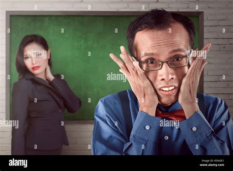 Asian Nerd Man Looking Shy Hi Res Stock Photography And Images Alamy