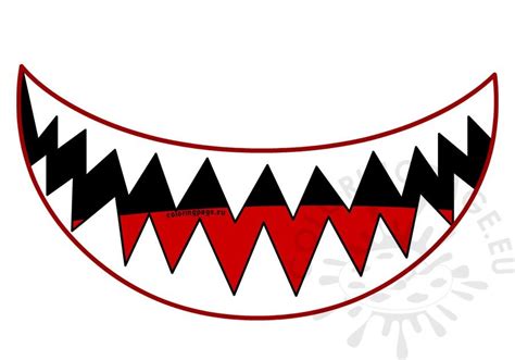 Shark Teeth Coloring Page