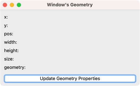 How To Restore The Windows Geometry In A Pyqt6 App